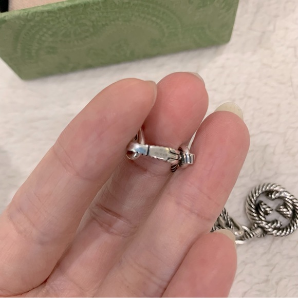 Gucci | Jewelry | Nib Authentic Gucci Silver Interlocking Gg 925 Sterling Silver Bracelet | Poshmark